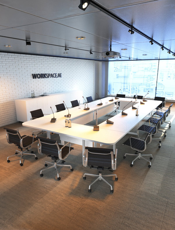 Trudiogmor 8 Seater Conference Table Size